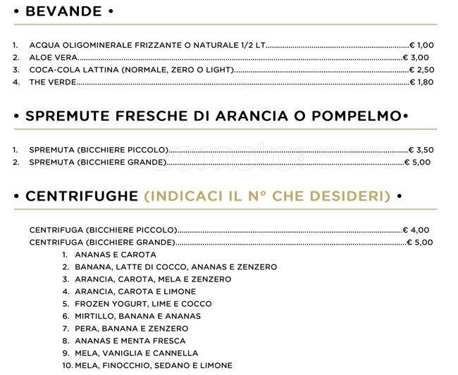 Menu at Light Sushi Restaurant, Milan