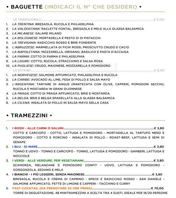 Menu at Light Sushi Restaurant, Milan