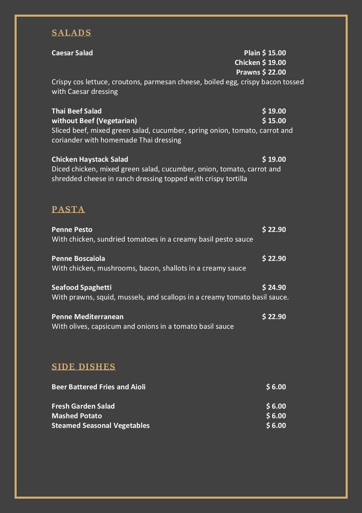 Menu at The Crown Hotel Motel pub & bar, Camden