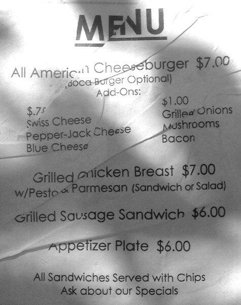 Menu at The World Famous Turf Club, Hayward