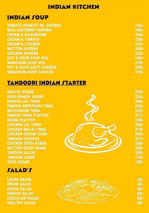 Menu at Birali Heights Cafe & Restaurant, Jodhpur