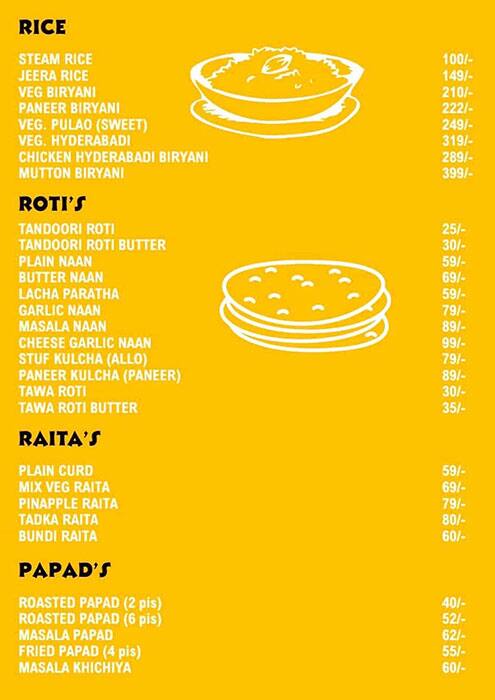 Menu at Birali Heights Cafe & Restaurant, Jodhpur