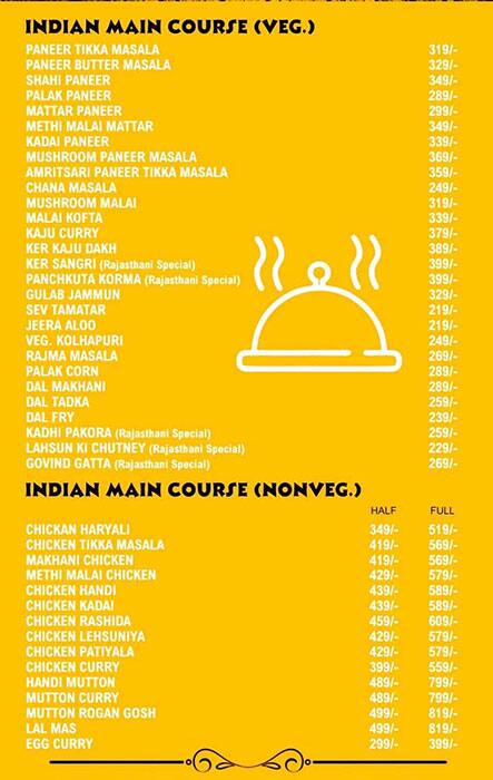 Menu at Birali Heights Cafe & Restaurant, Jodhpur