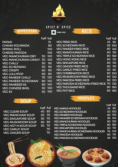 Menu of Spicy N Spice, Bhiwandi, Thane