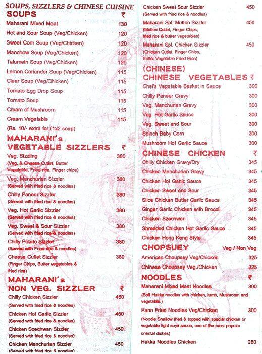New Maharani Menu, Menu for New Maharani, Kavi Nagar, Ghaziabad - Zomato