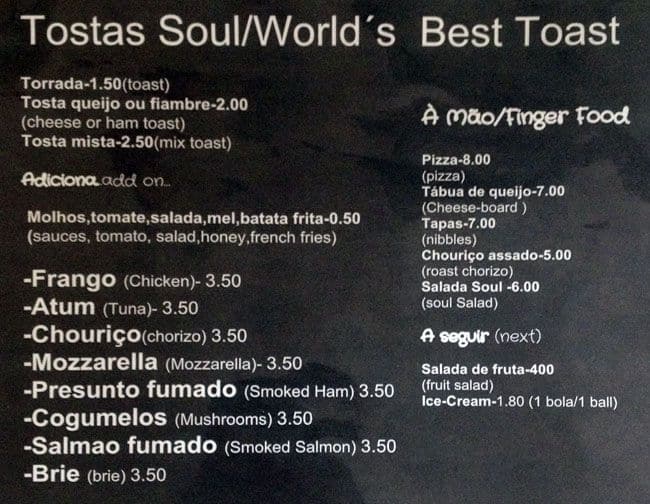 Soul Coffee Menu, Menu de Soul Coffee, Baixa, Lisboa - Zomato Portugal