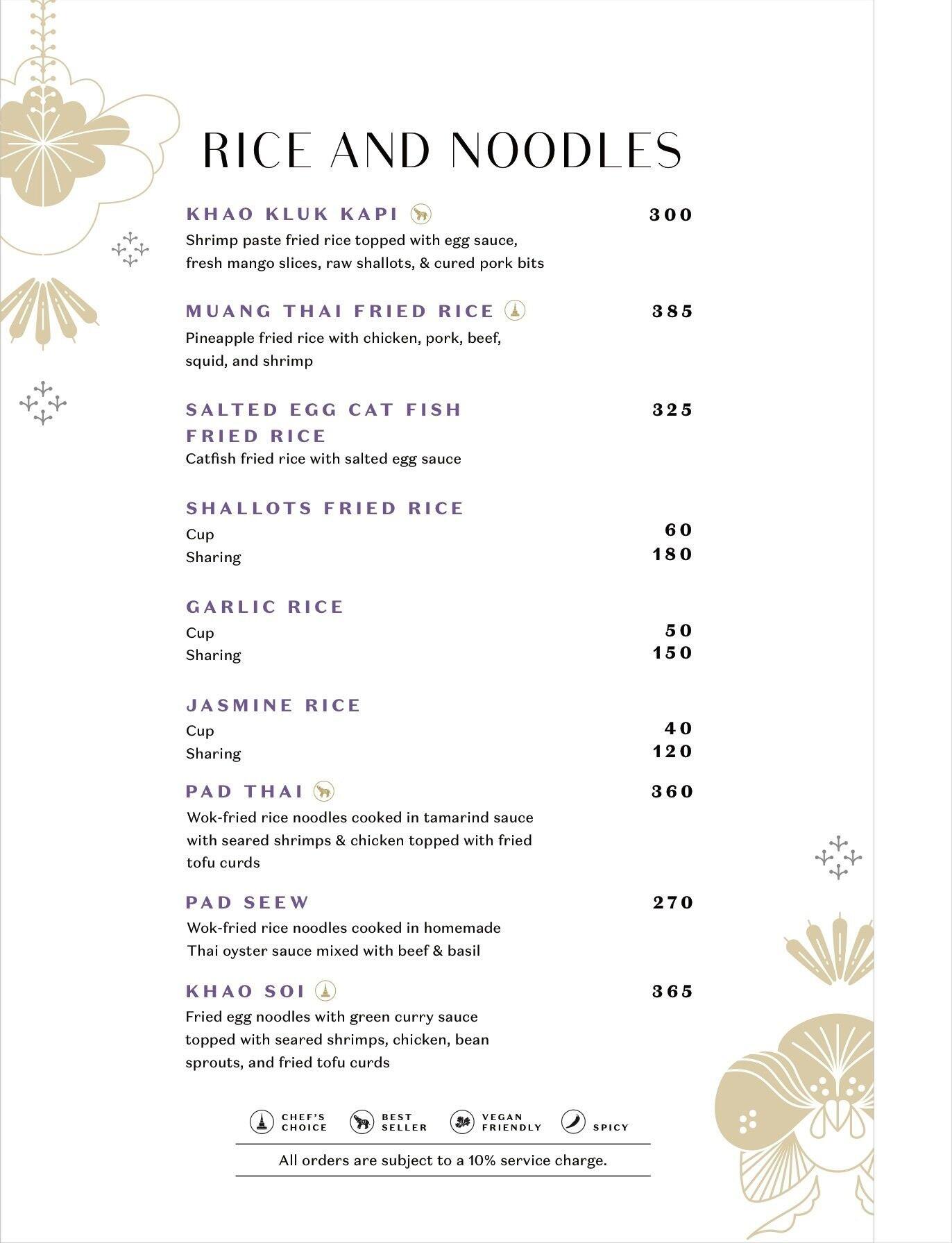 Menu at Muang Thai Restaurant, Quezon City, 138 Malakas St