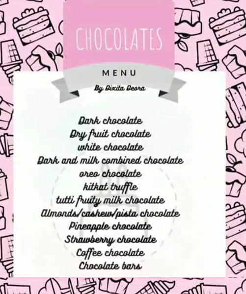 Menu of Delicious Cakes, Mira Road, Mumbai