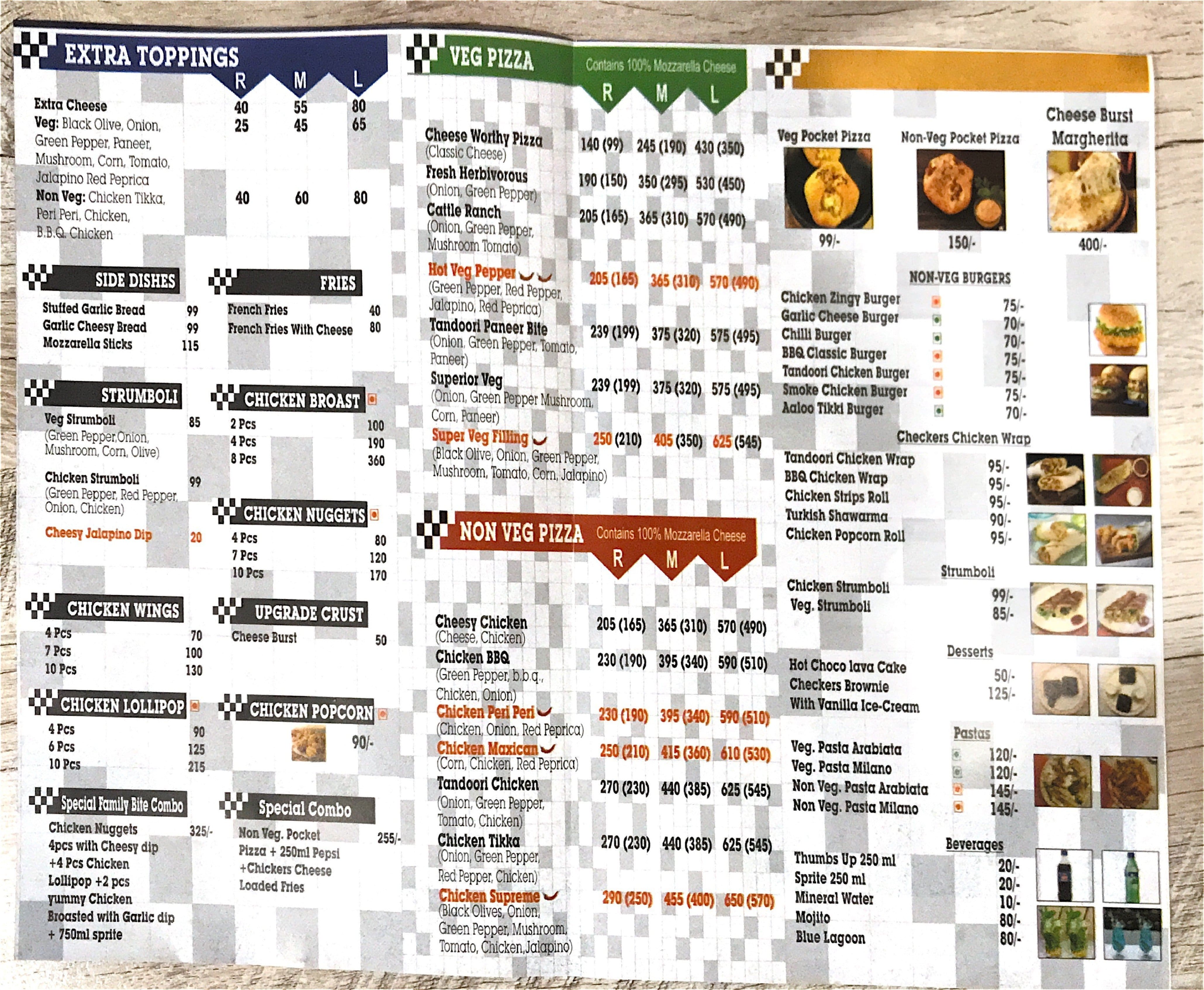 Checkers Pizza Menu Borders Checkers Pizza | Fresh, Fast & Delicious!