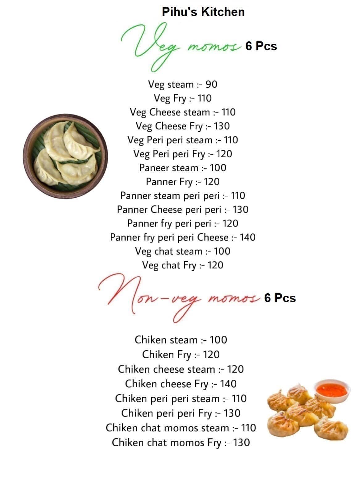 Menu of Pihu’s Kitchen, Wagholi, Pune