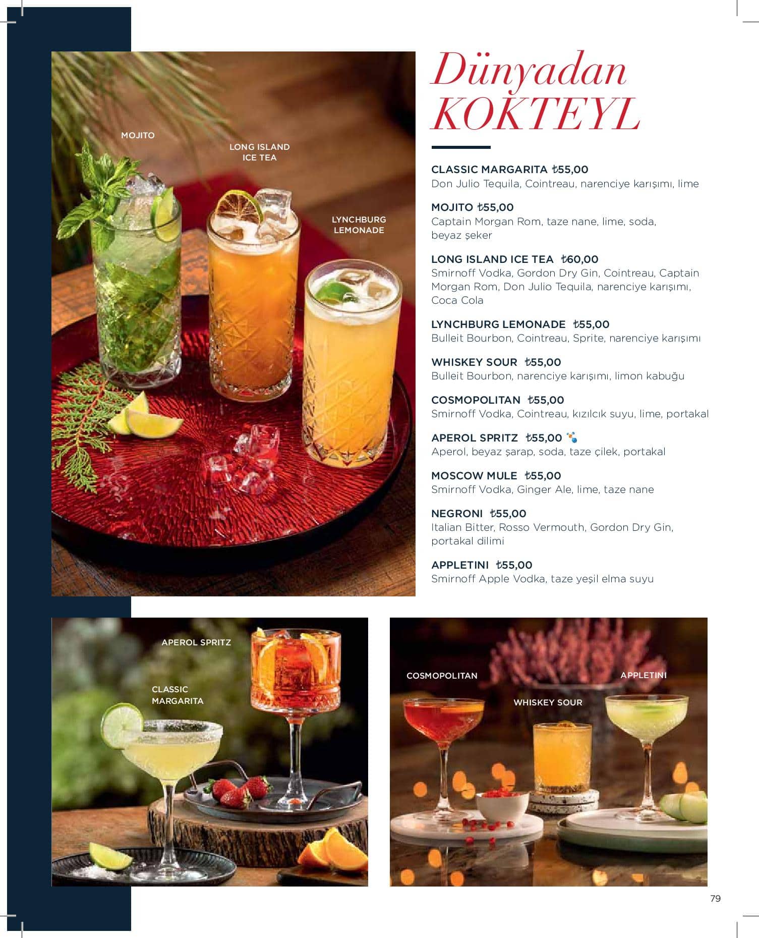 Menu at Big Chefs Restaurant, Antalya