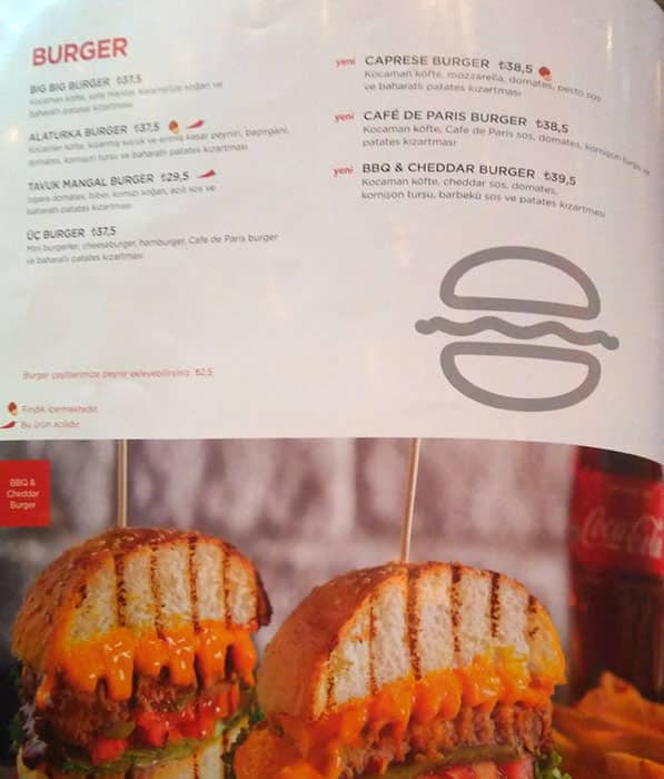Menu at Big Chefs, Istanbul, Barbaros Mahallesi Ihlamur Caddesi My ...