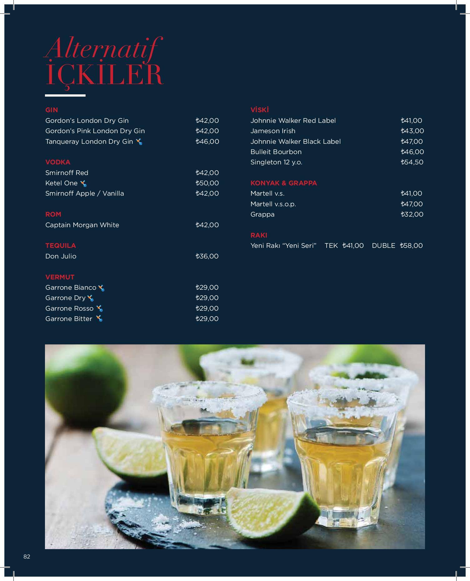 Menu at Big Chefs Restaurant, Antalya