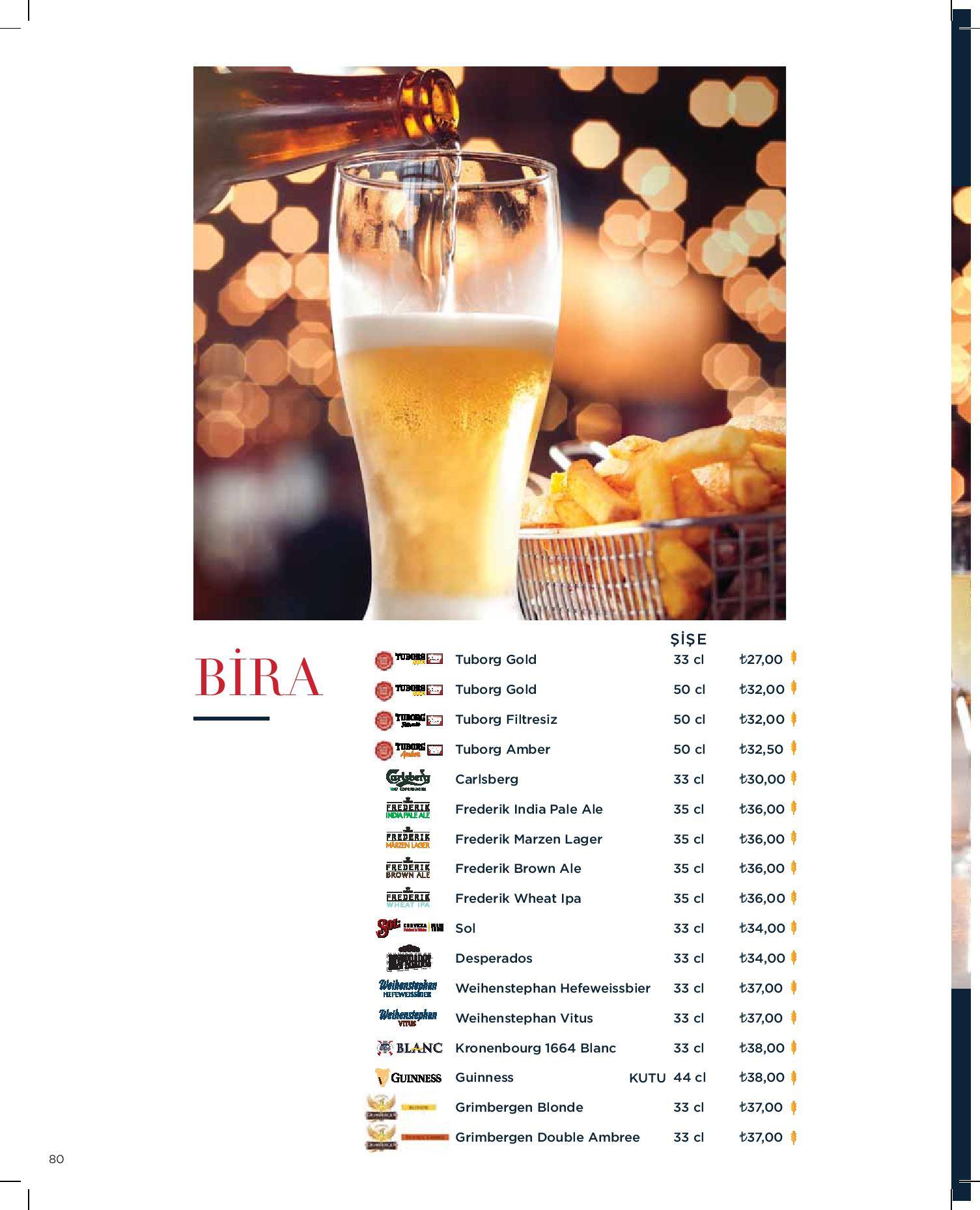 Menu at Big Chefs Restaurant, Antalya