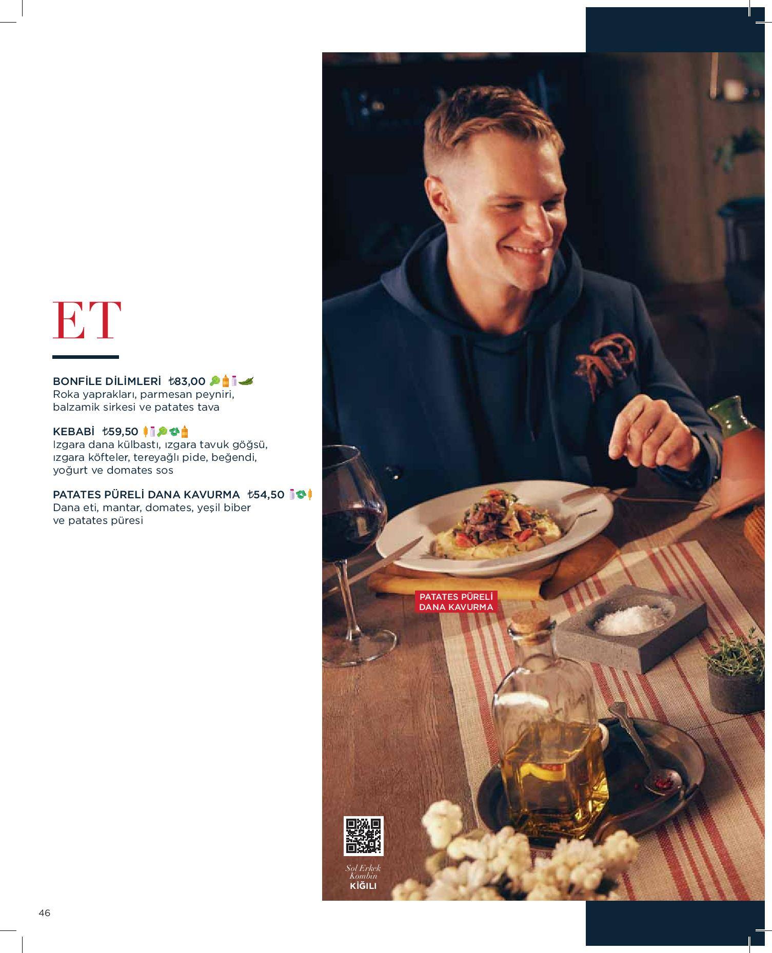 Menu at Big Chefs Restaurant, Antalya