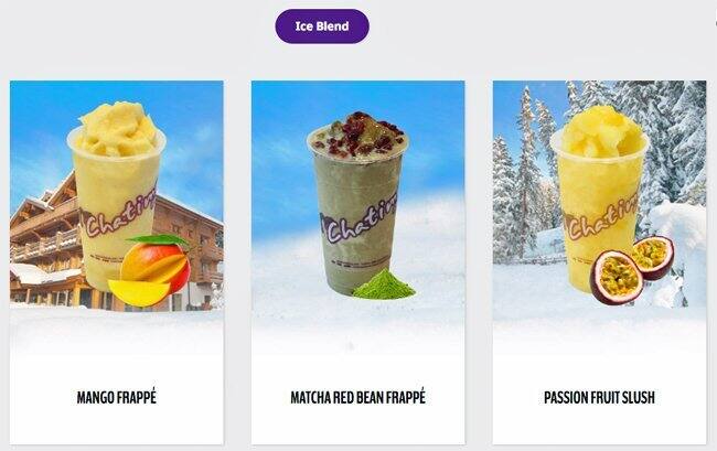 Menu at Chatime desserts, London, 68 Rivington Street