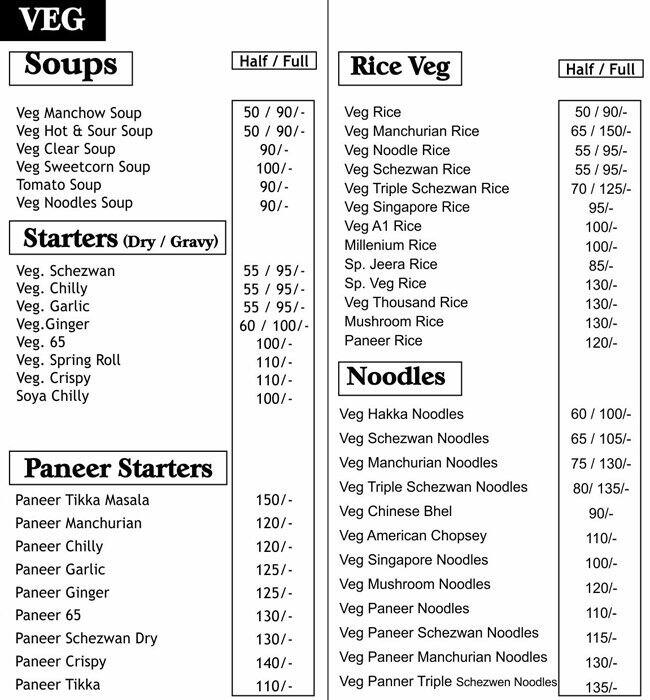 A1 Chinese Menu, Menu for A1 Chinese, Dombivali East, Thane - Zomato