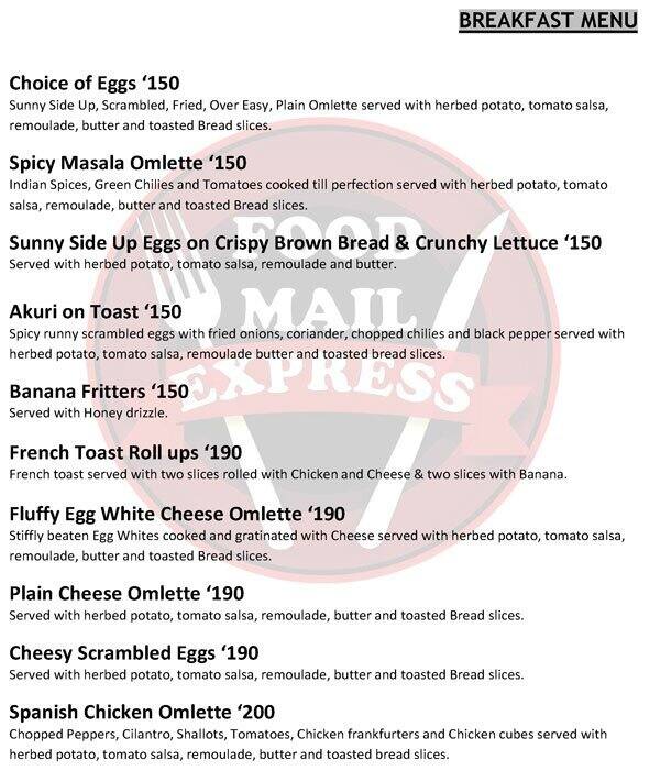 Food Mail Express Menu, Menu for Food Mail Express, Kharadi, Pune - Zomato
