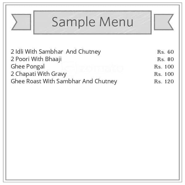 Menu of Shankara Kitchen, Kelambakkam, Chennai