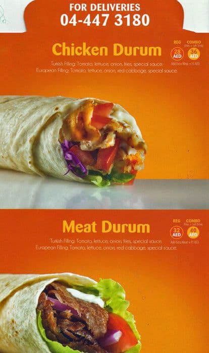 Menu at Turkish Doner House restaurant, Dubai, 34FV+GHC