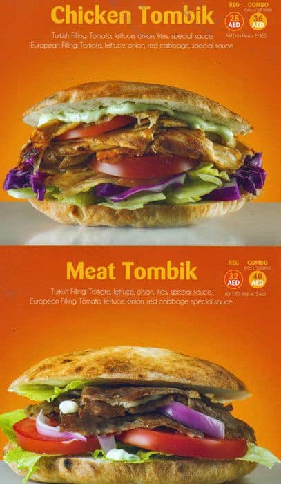 Menu at Turkish Doner House restaurant, Dubai, 34FV+GHC