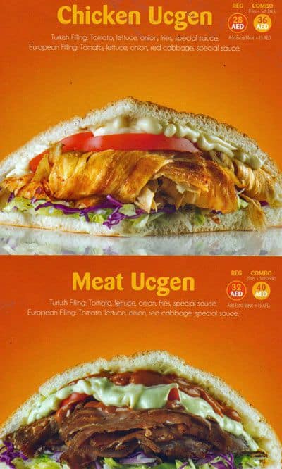 Menu at Turkish Doner House restaurant, Dubai, 34FV+GHC