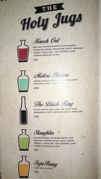 Menu at Holywings pub & bar, Jakarta, Ruko Boulevard Kelapa Gading ...