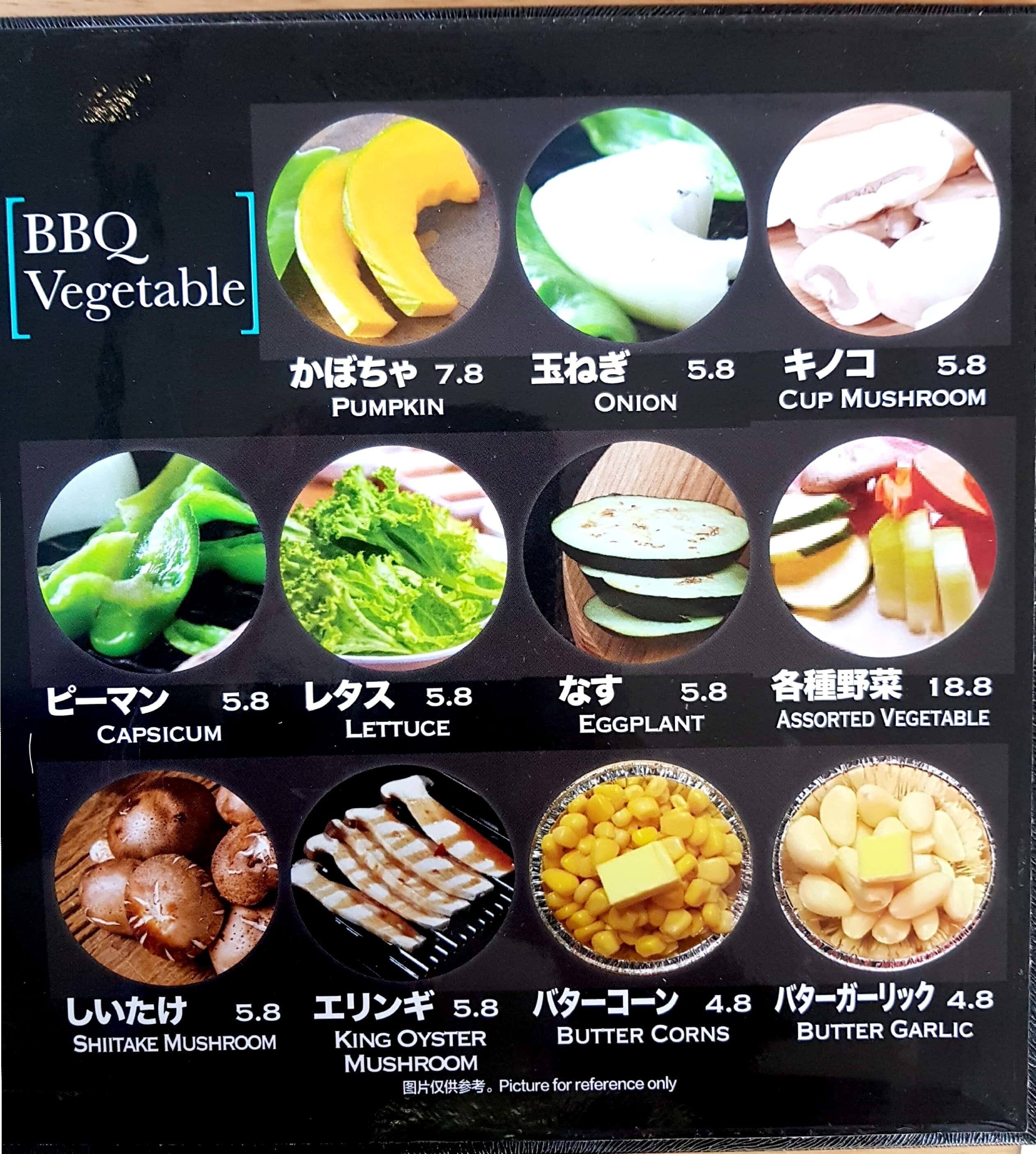 Menu at Taisho Wagyu Beef BBQ, Zetland