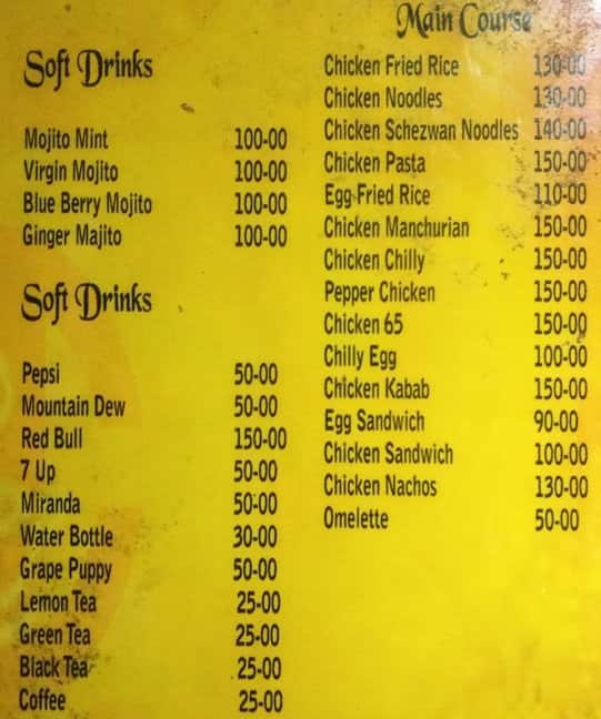 Hide Out Cafe Menu, Menu for Hide Out Cafe, Banashankari, Bangalore ...