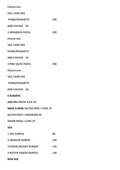 Menu at Fresh Pantry, Panchkula, Sector 20