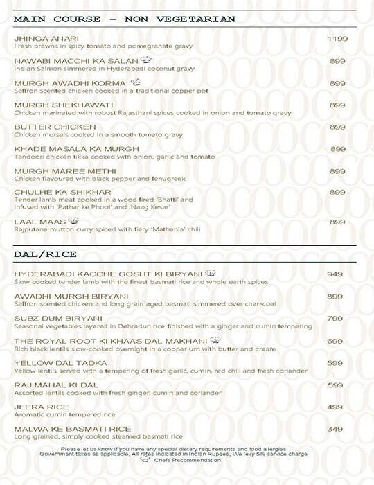 Menu at The Royal Root - Crowne Plaza Jaipur, Jaipur