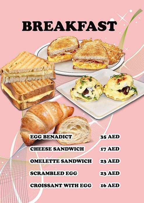 Menu of 02 Cafe, Al Shahama, Abu Dhabi