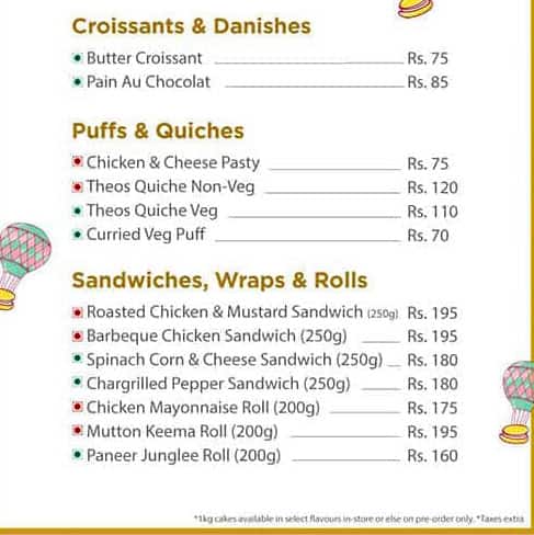 Menu at Theobroma Bakery and Cake Shop - Jayanagar, Bengaluru ...
