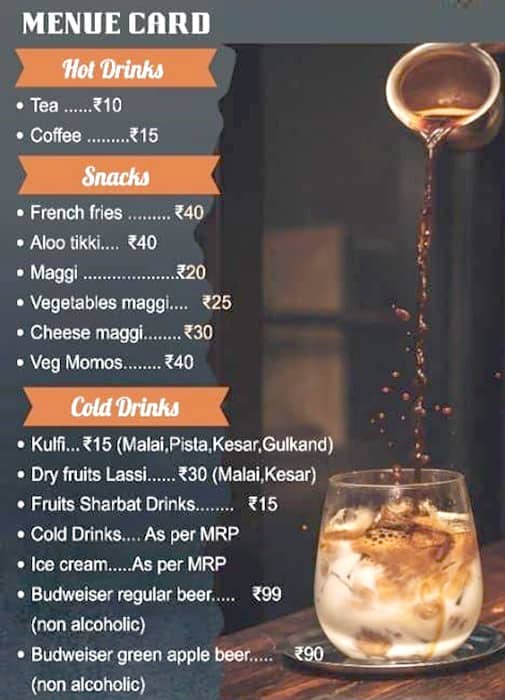 Menu of The Cafe, Kalwa, Thane