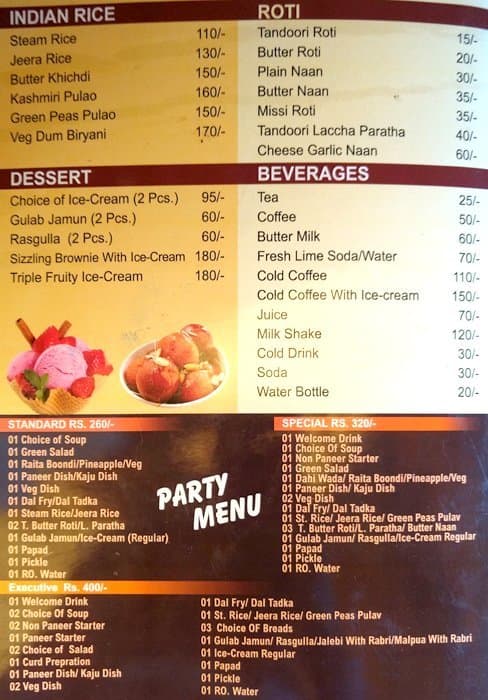 Menu at Terminal 10, Indore, PWWC+9GJ