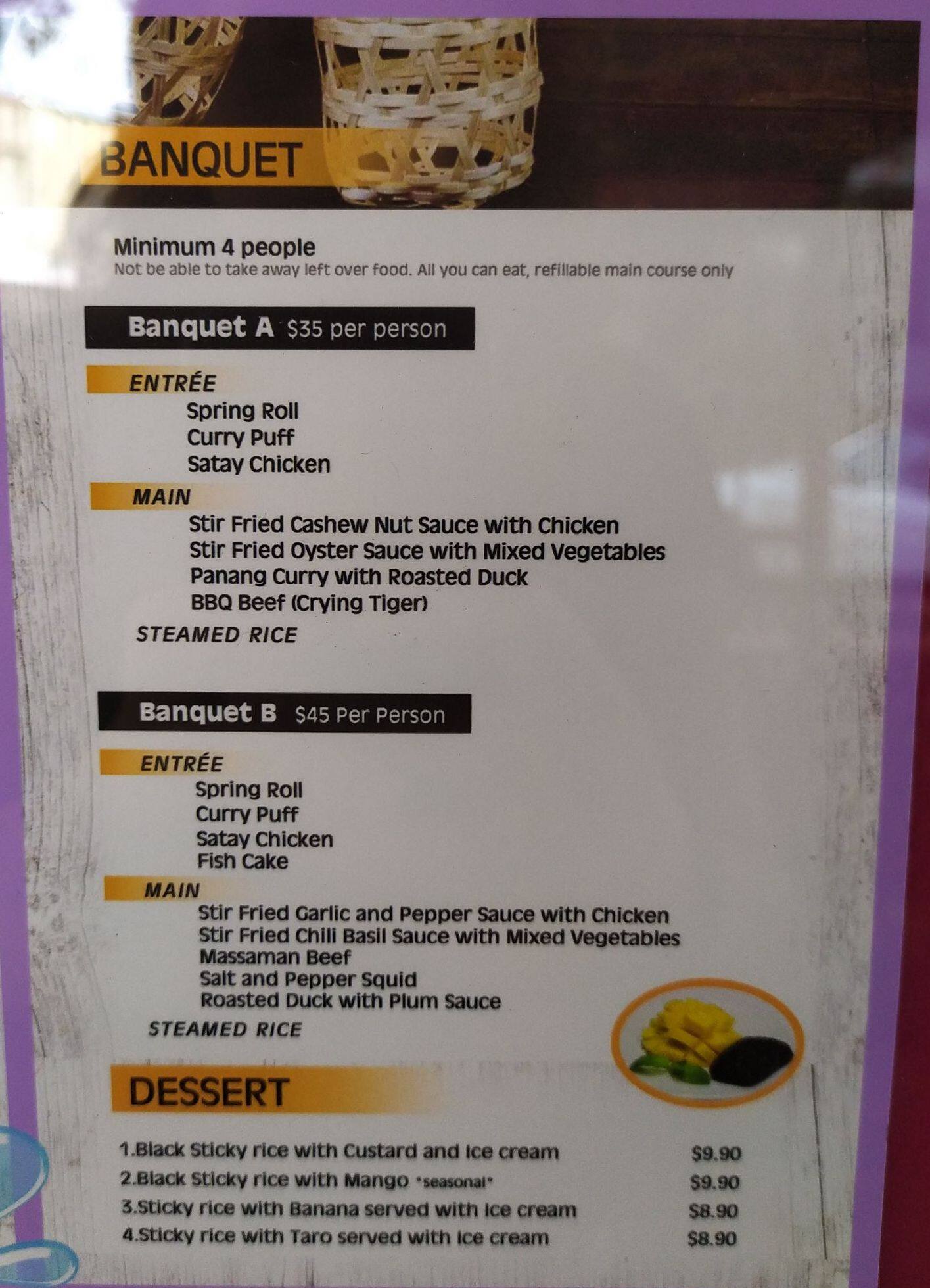 Menu at Thai Riffic Randwick restaurant, Randwick