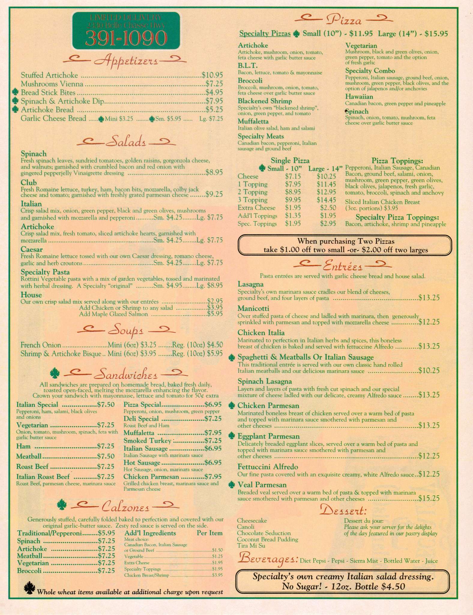 Specialty Italian Bistro, Gretna, New Orleans - Urbanspoon/Zomato