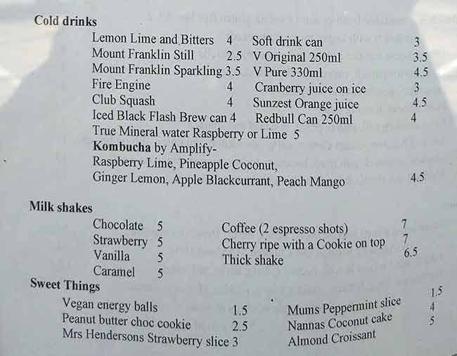 Menu at Crossroads Cafe Coburg, Coburg