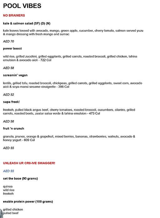 Menu at Orange Feels Bar - Hotel Indigo Dubai Downtown, Dubai