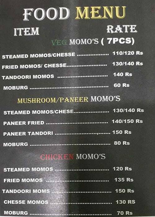 Menu of Momo's Mafia, Oshiwara, Andheri West, Mumbai