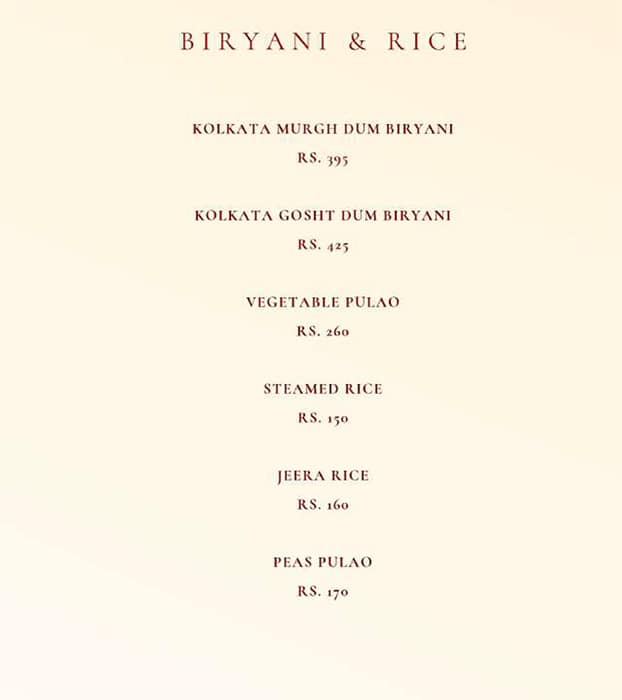 Menu at KARIM'S ( Original From Jama Masjid Delhi 6 ) - Salt Lake, Kolkata