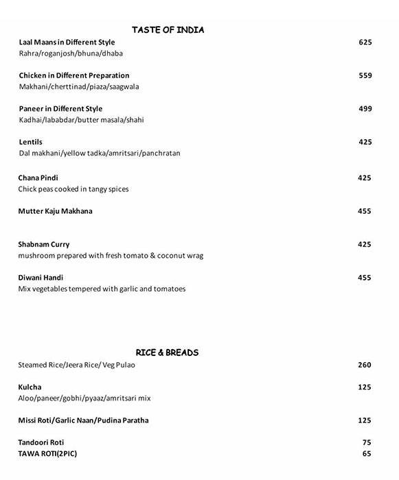 Menu at Felicita By Fern - The Fern Residency, Gurugram Rural