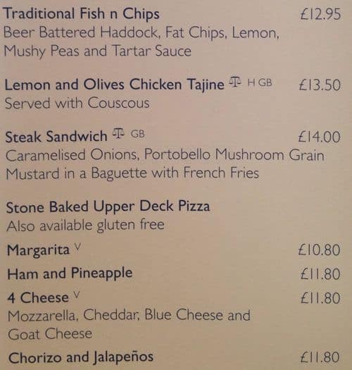 Menu at Novotel London Excel Cafe, London