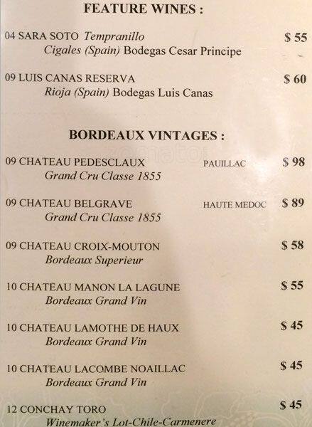 Menu at Summit Garden restaurant, Mississauga