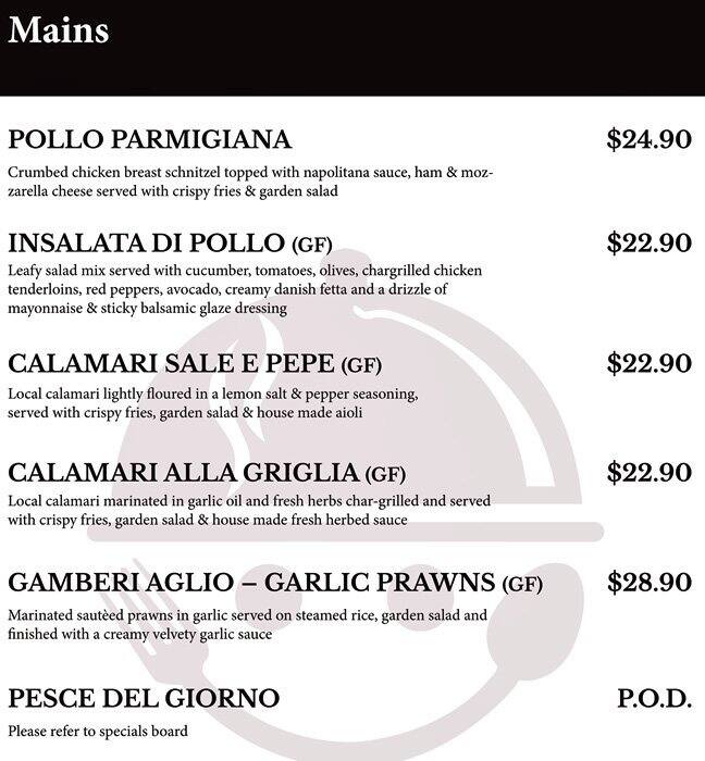 Menu at Sazio Italian Restaurant, Greenwith, 220 Target Hill Rd