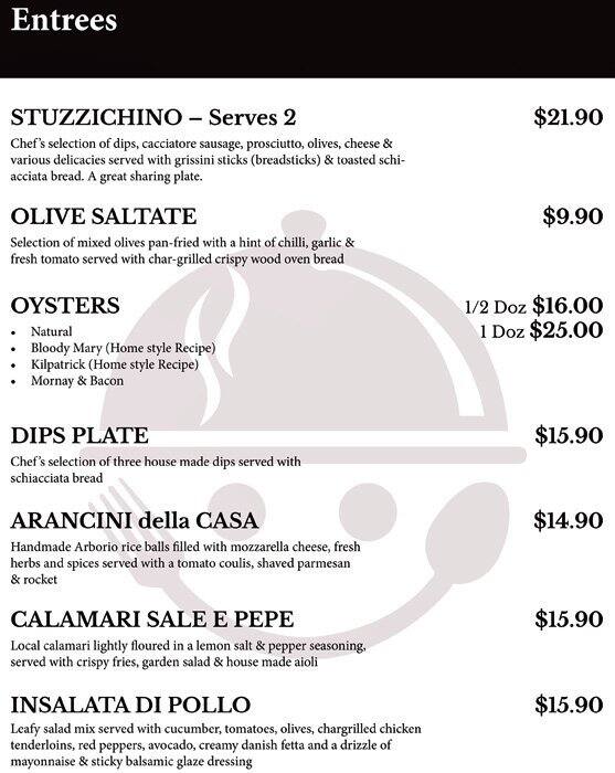 Menu at Sazio Italian Restaurant, Greenwith, 220 Target Hill Rd