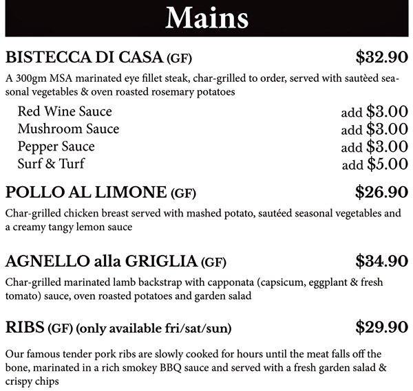 Menu at Sazio Italian Restaurant, Greenwith, 220 Target Hill Rd