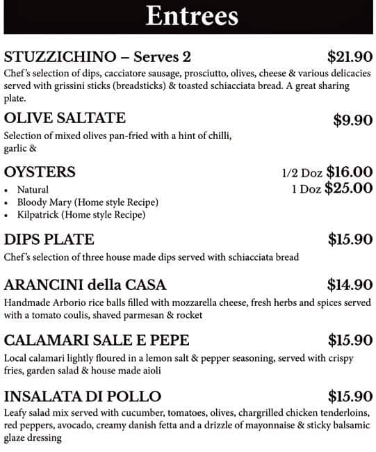 Menu at Sazio Italian Restaurant, Greenwith, 220 Target Hill Rd