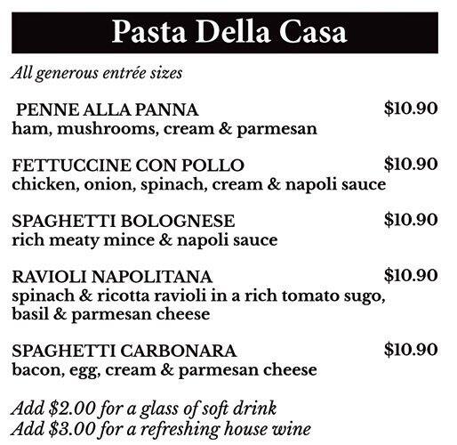 Menu at Sazio Italian Restaurant, Greenwith, 220 Target Hill Rd