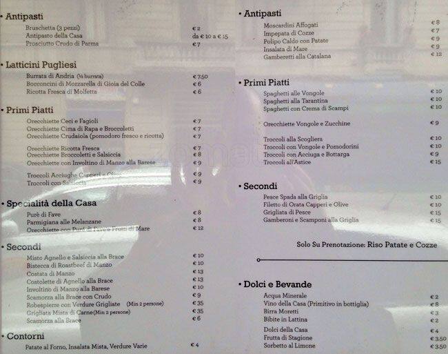 Osteria L'Orecchietta a Milano: Foto del Menu con Prezzi - Zomato Italia